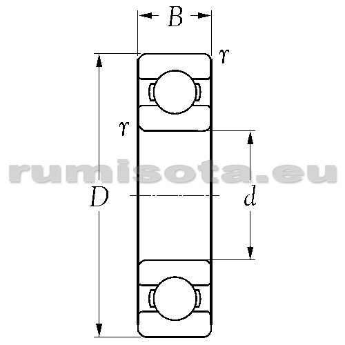 Buy Bearing Ball radial single row 563519 22.225*57.15*17.463 (RMS7 ...